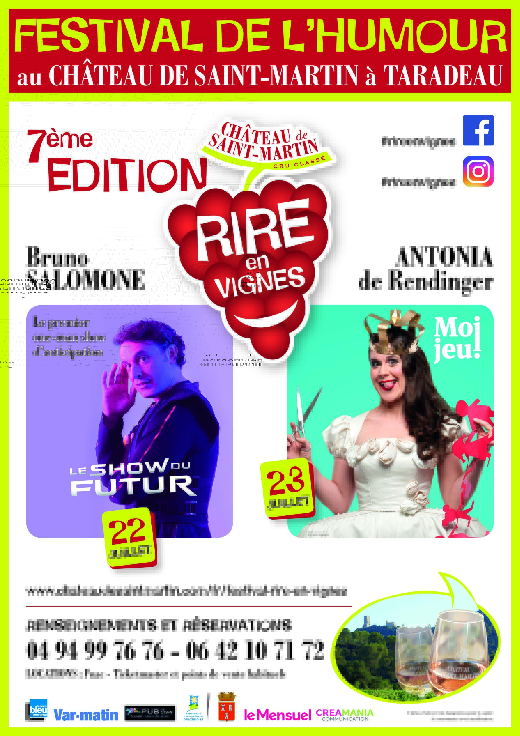 Festival Rire en Vignes au Château de Saint-Martin - Château de St-Martin